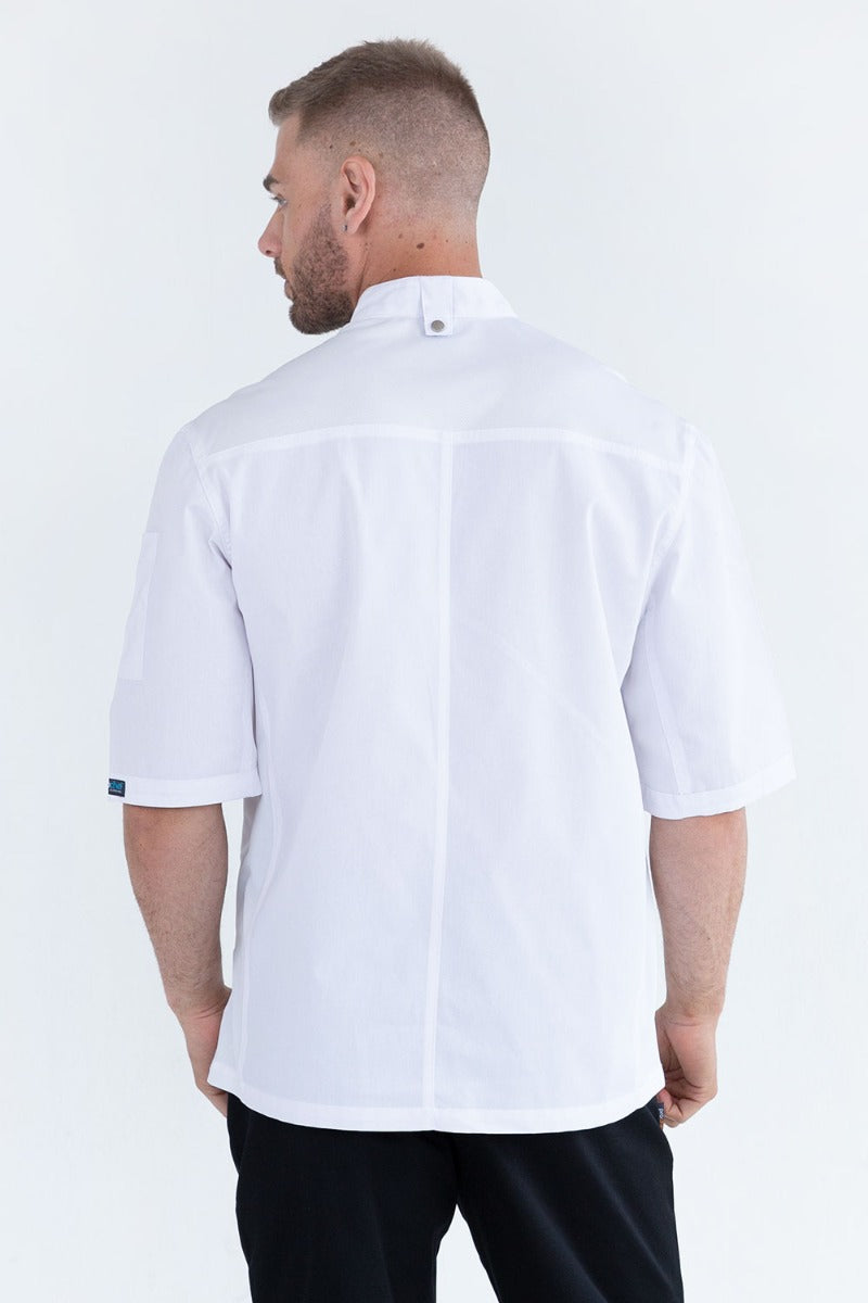 ProCool Jacket White Short Sleeve | Cool Mesh Panels — Chefs Co.